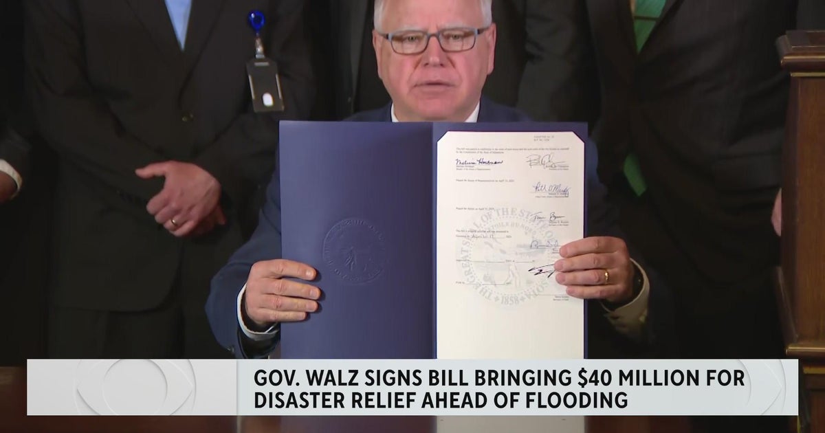 Gov. Walz signs disaster assistance bill into law - CBS Minnesota