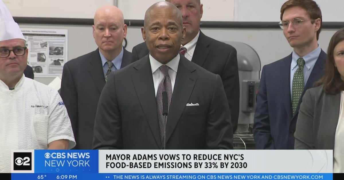 Adams wants New Yorkers to eat less meat to combat climate change - CBS ...
