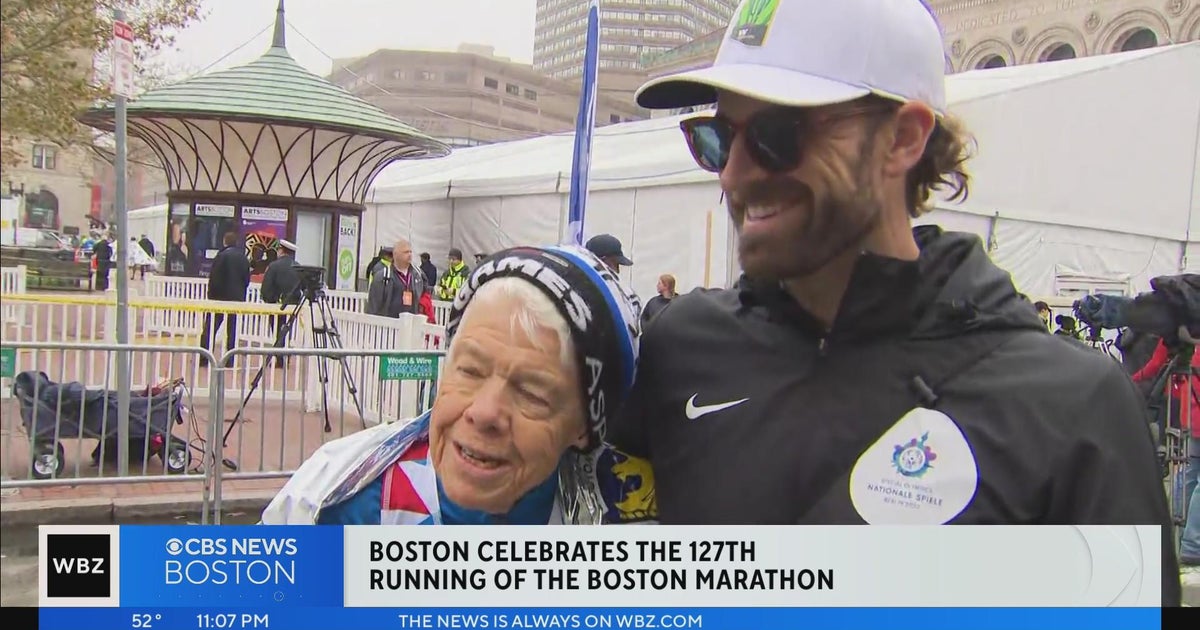Runners emotional after crossing Boston Marathon finish line - CBS Boston