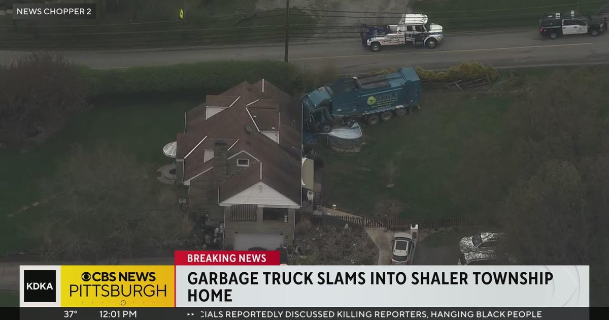 Garbage truck crashes into Shaler home - CBS Pittsburgh