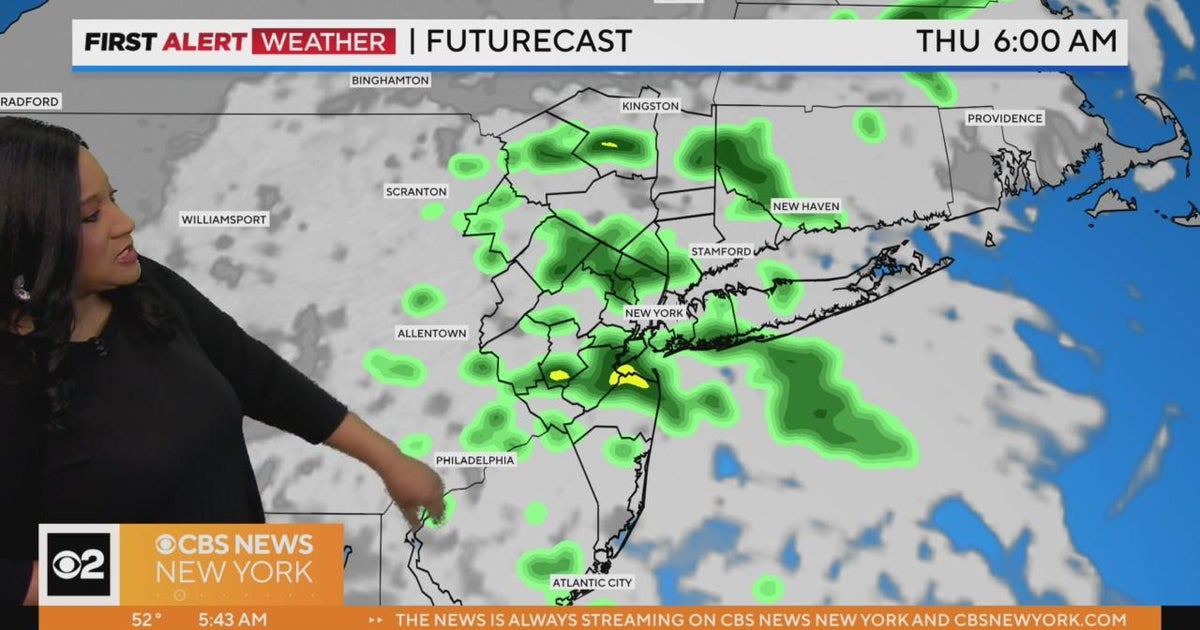 First Alert Weather: Morning showers moving out - CBS New York