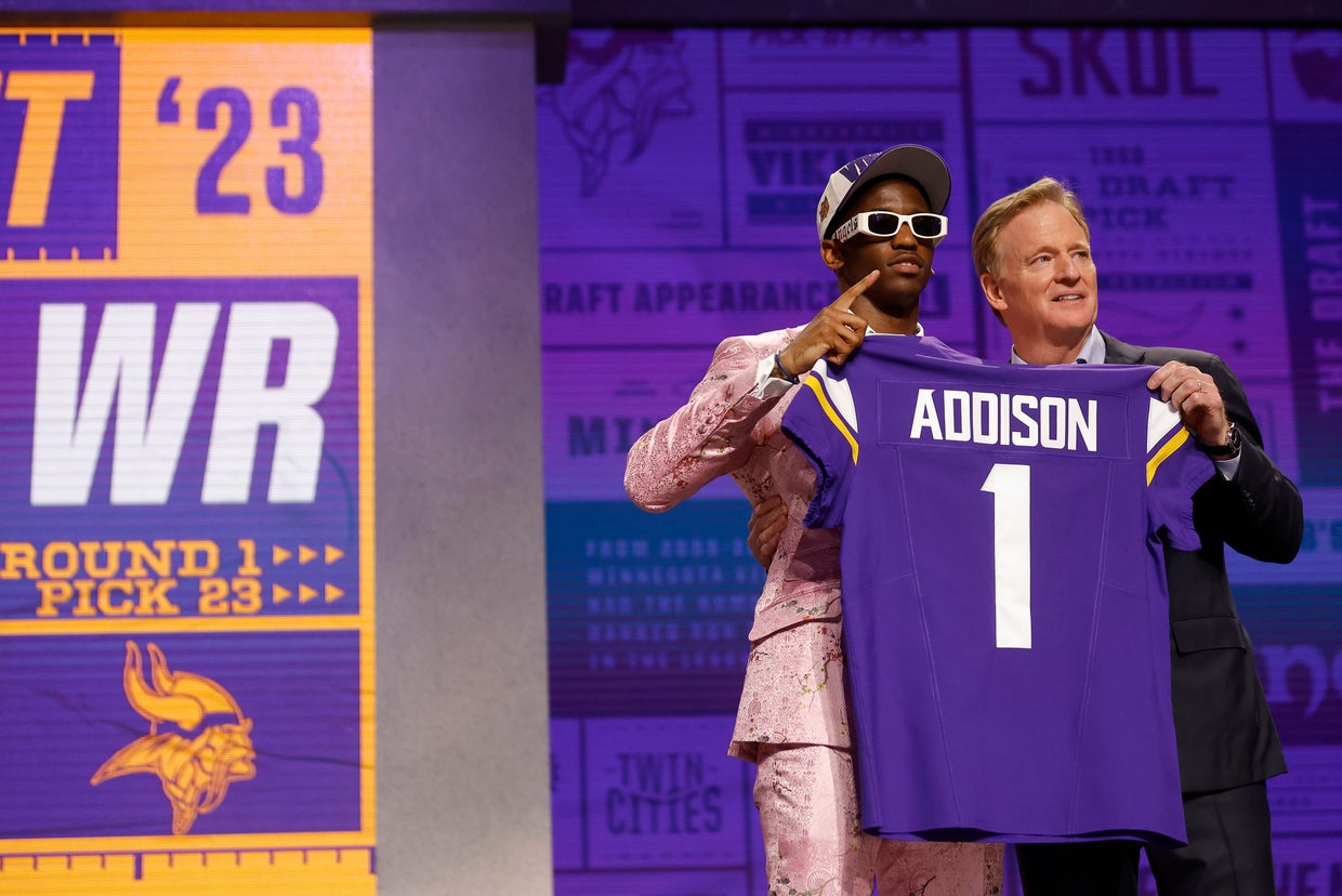 2023 NFL Draft: Vikings select WR Jordan Addison in first round with ...