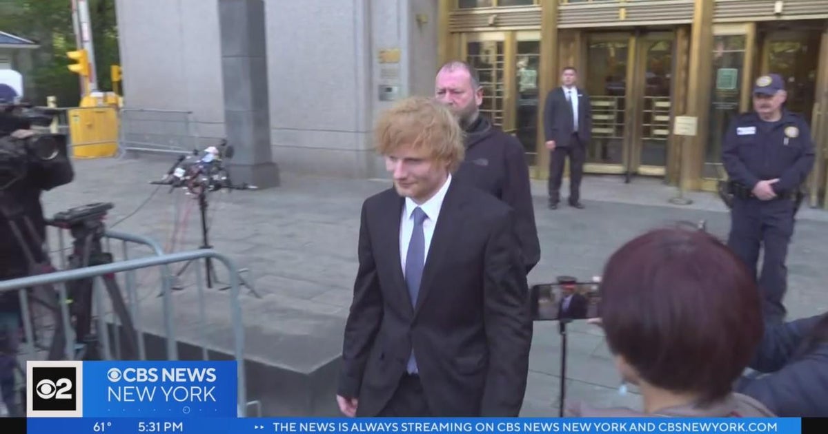 Ed Sheeran performs in court during copyright infringement trial - CBS ...