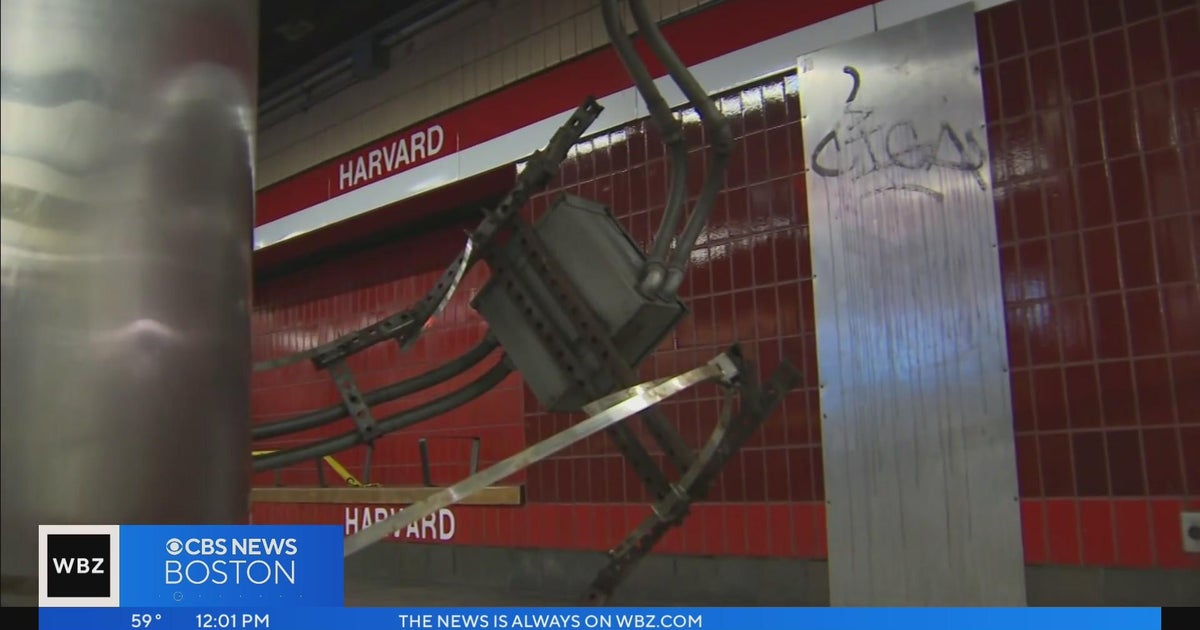 MBTA identifies cause of falling utility box at Harvard station - CBS ...