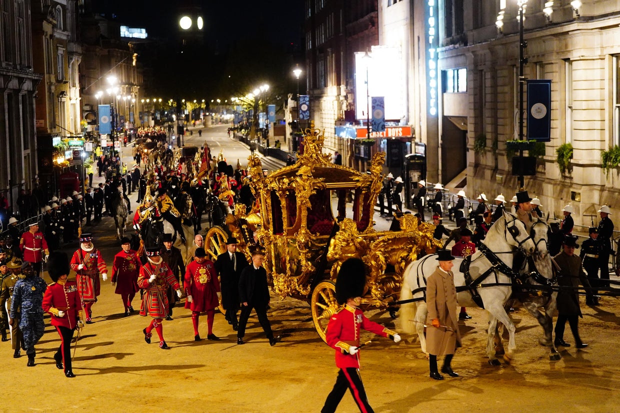 Pictures of King Charles coronation rehearsal give sneak preview - CBS News
