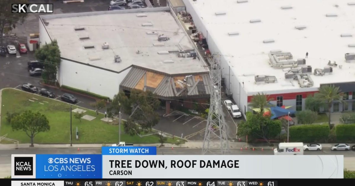 Carson EF-O tornado causes commercial building damage - CBS Los Angeles