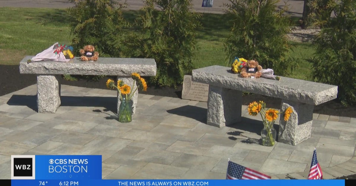Benches dedicated outside Marshfield Police Department in memory of ...