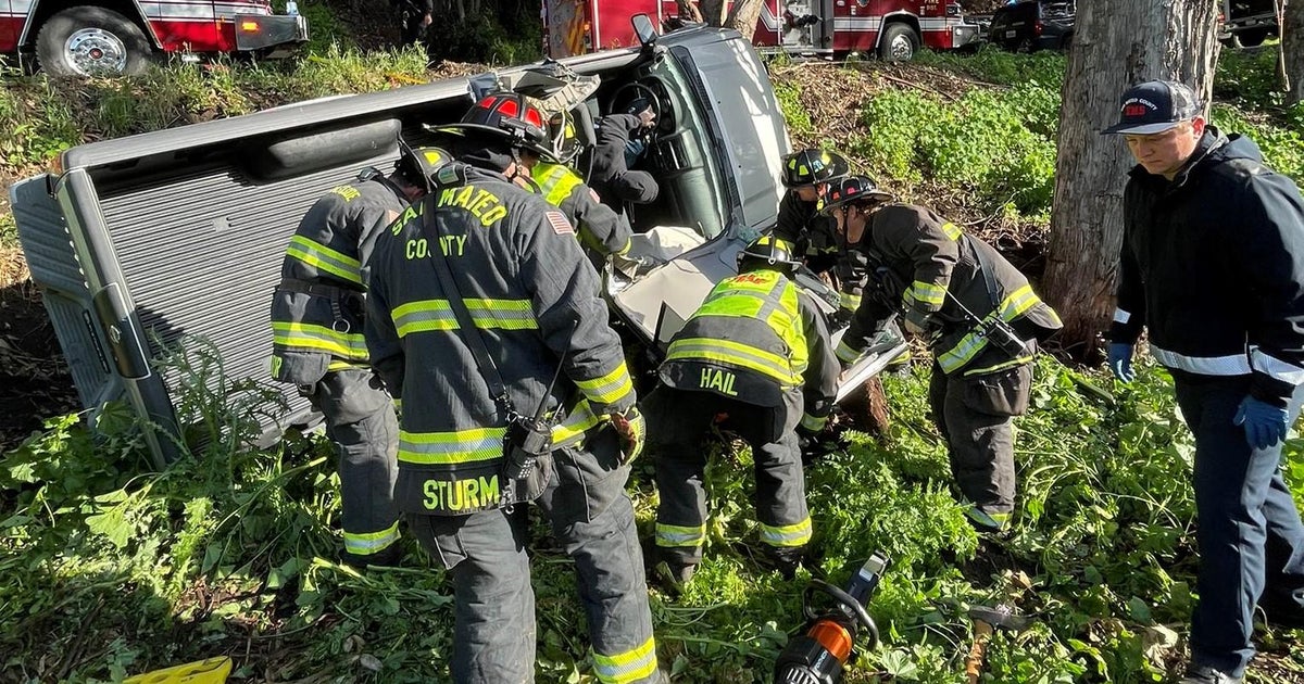 First responders rescue driver in solo truck rollover on Hwy 92 near ...