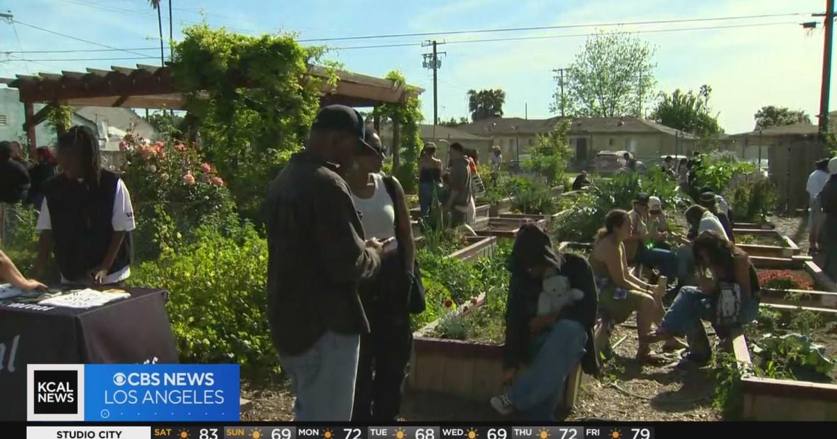 Residents gather for fundraiser to save Compton Community Garden - CBS ...