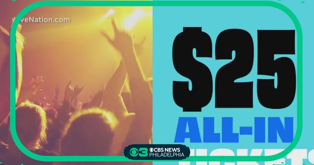 Live Nation to hold $25 concert ticket sale this week - CBS Philadelphia