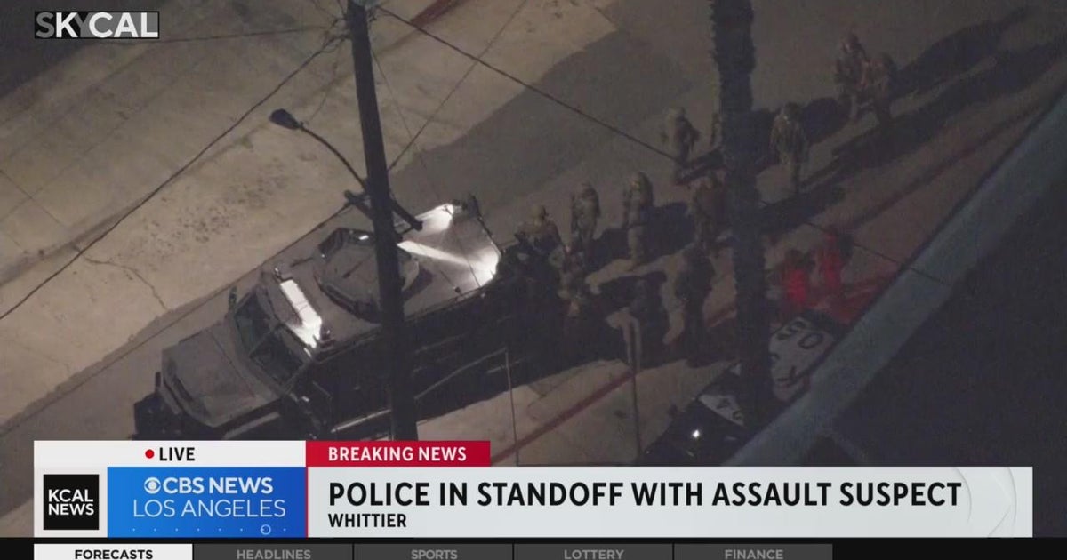 Authorities in standoff with armed assault suspect in Whittier - CBS Los Angeles