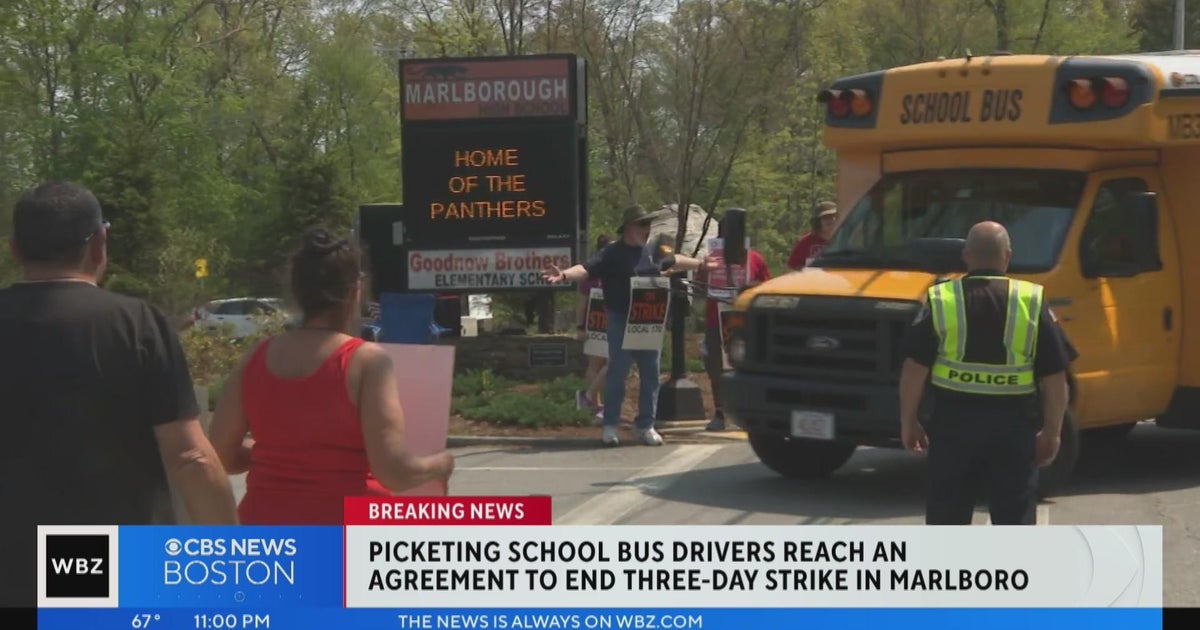 School bus driver strike ends in Marlboro - CBS Boston