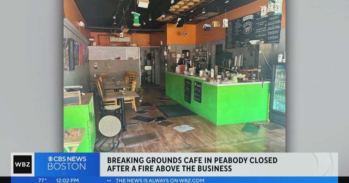 Breaking Grounds cafe in Peabody closes due to fire - CBS Boston