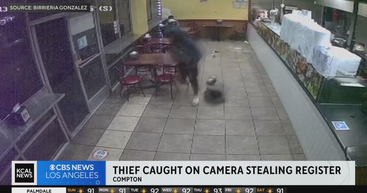 Brazen thief caught ripping cash register off counter at Compton ...