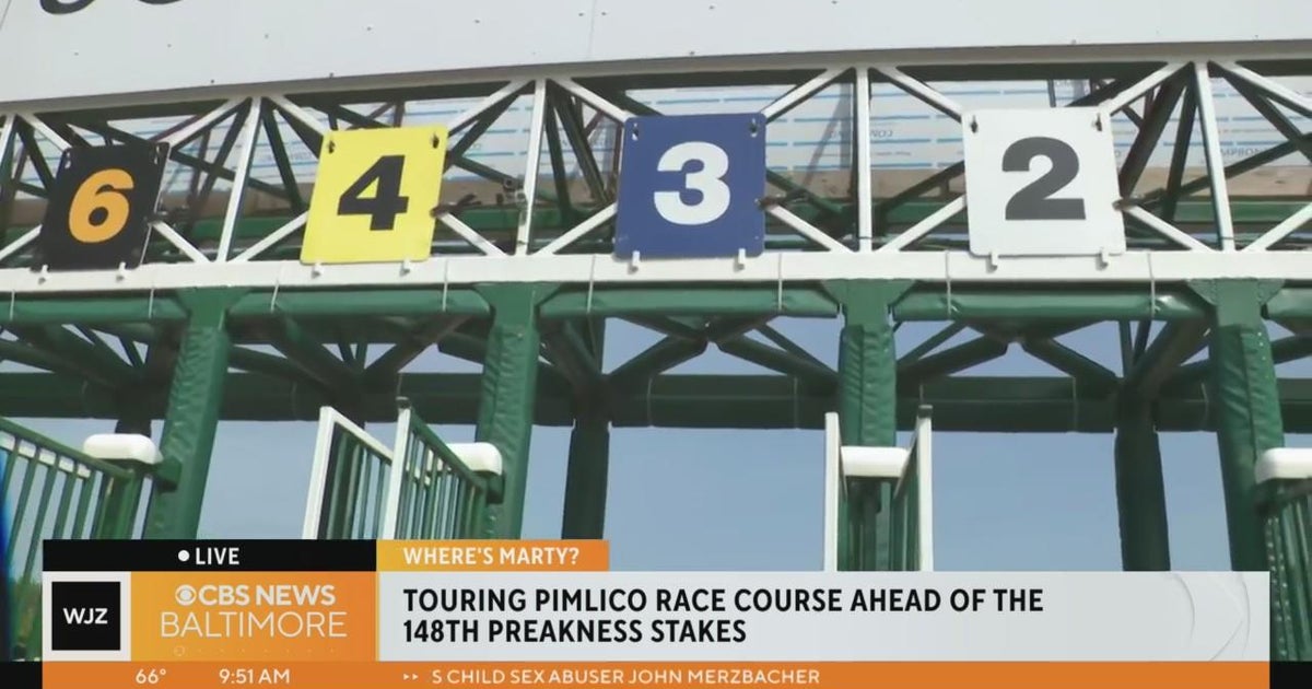 Where's Marty? Checking out Pimlico's starting gate ahead of Preakness ...