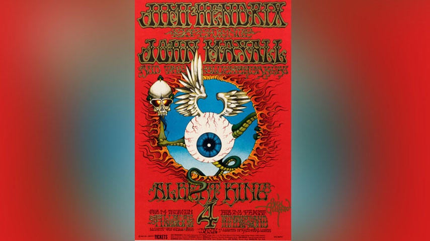 'Flying Eyeball' Jimi Hendrix psychedelic concert poster sells for far ...