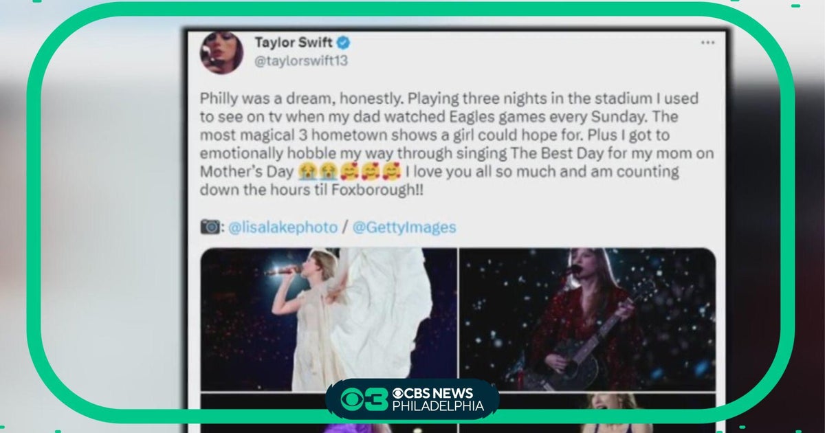 Taylor Swift thanks Philadelphia after three sold out shows - CBS ...