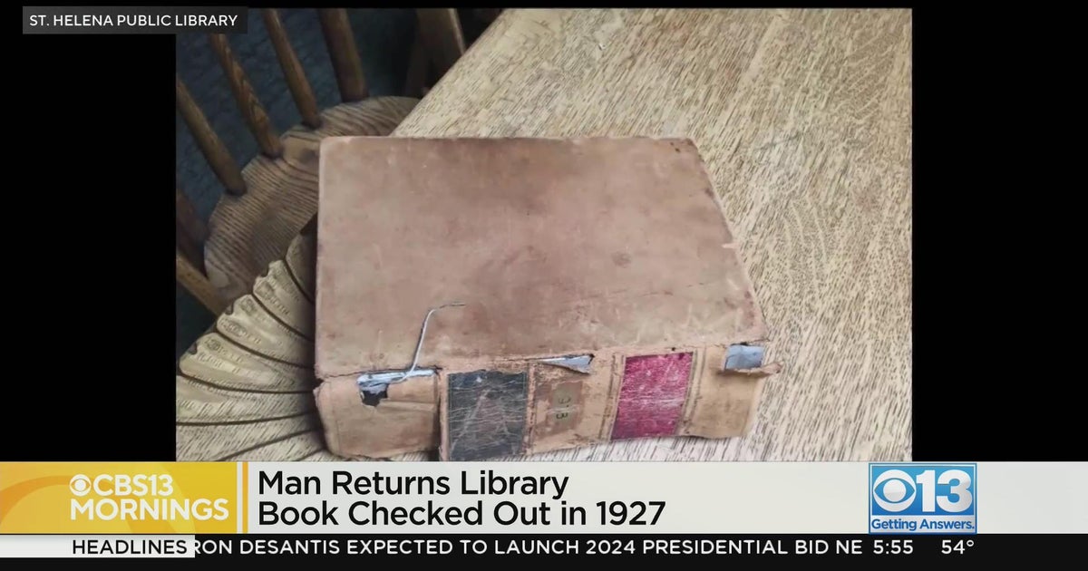 Book turned into St. Helena Library 96 years overdue - CBS Sacramento