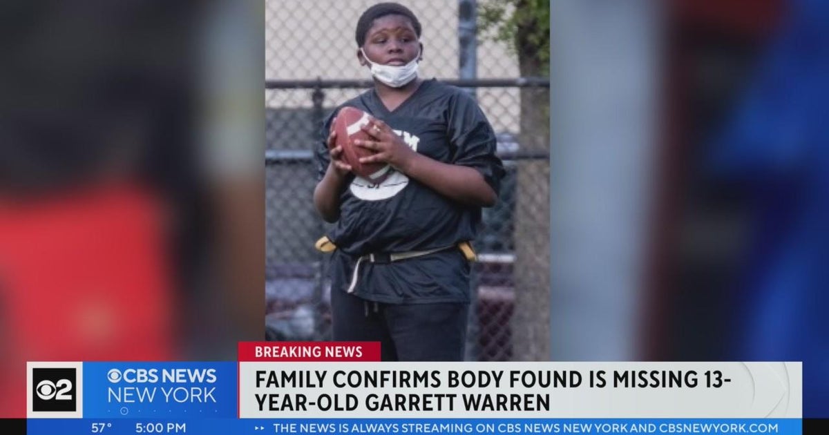 Body of 13-year-old Garrett Warren pulled from river, family says - CBS ...