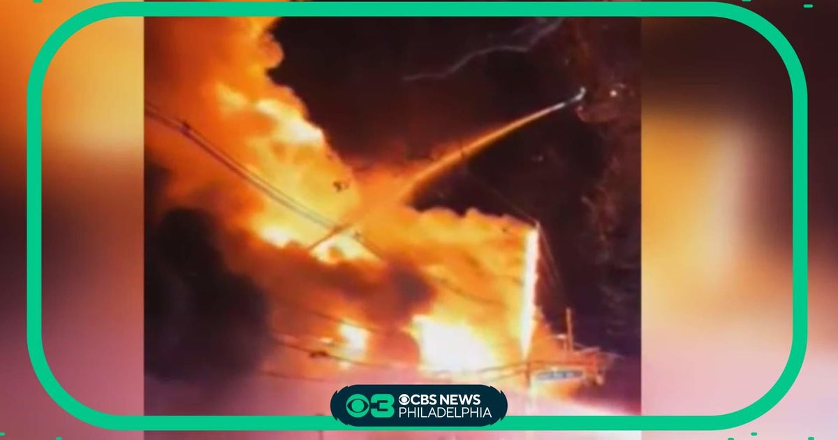 Firefighters battle large warehouse fire in Mercer County - CBS ...