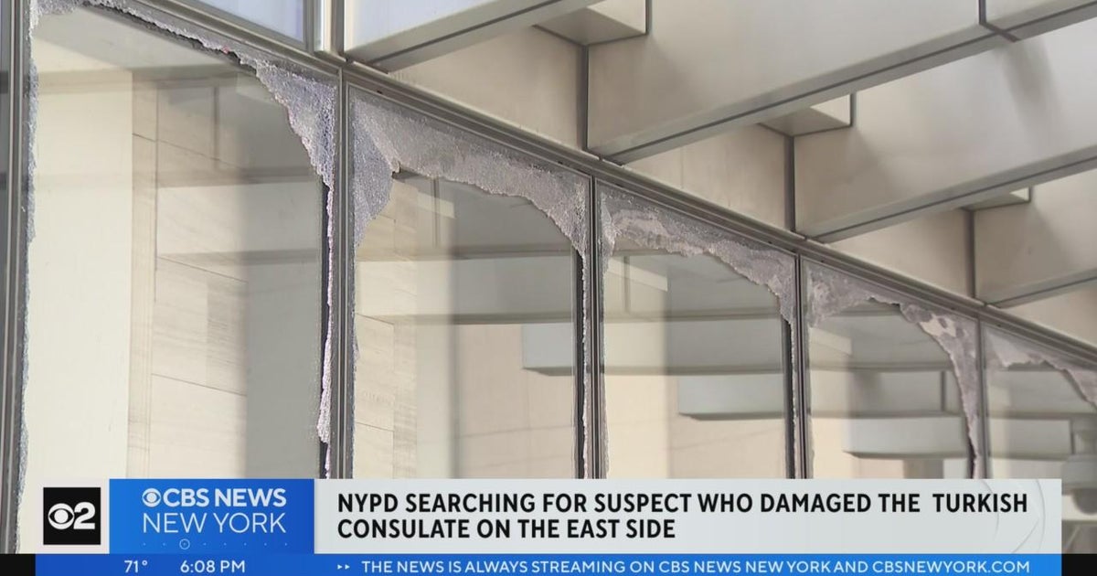 Windows smashed at Turkish Consulate in Manhattan - CBS New York