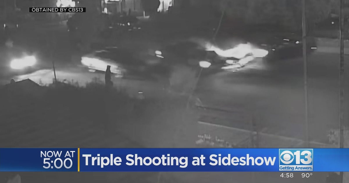 San Joaquin County sideshow crash caught on camera - CBS Sacramento