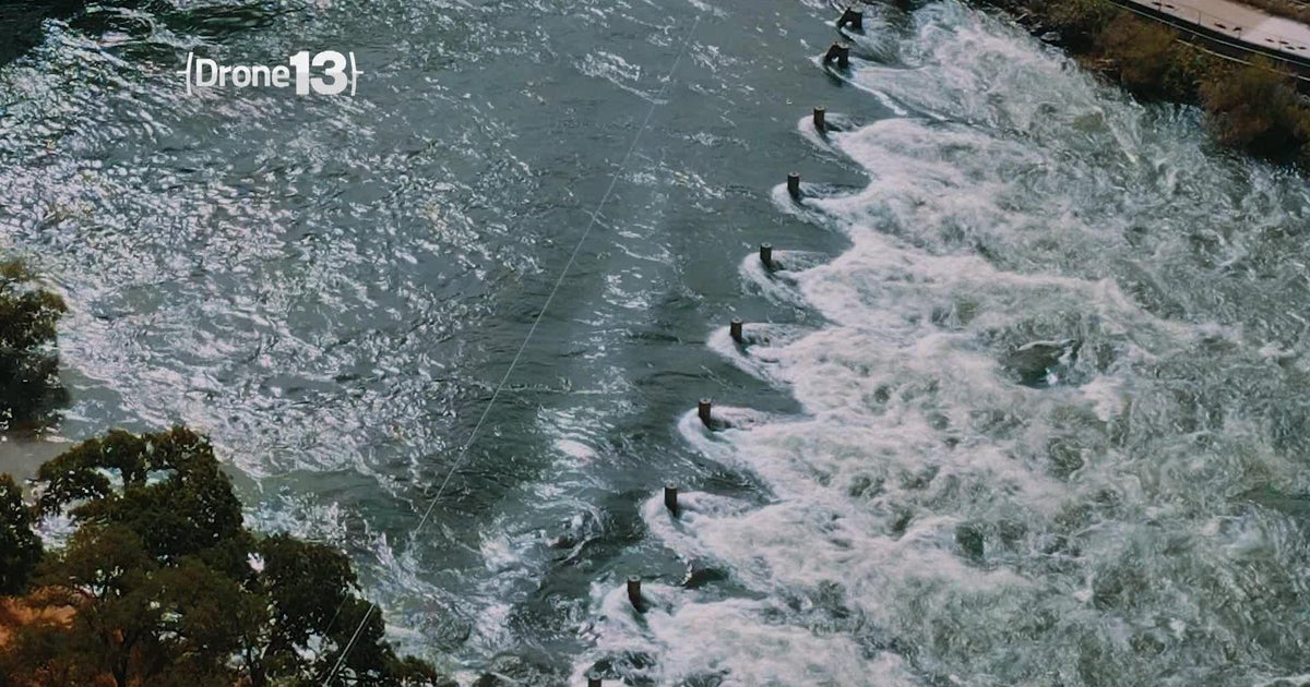 Drone13: Nimbus Dam and American River - CBS Sacramento