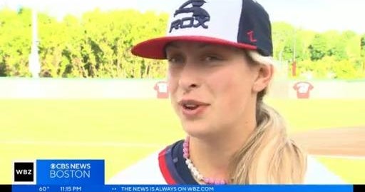 Marika Lyszczyk makes more baseball history in Brockton Rox debut - CBS ...