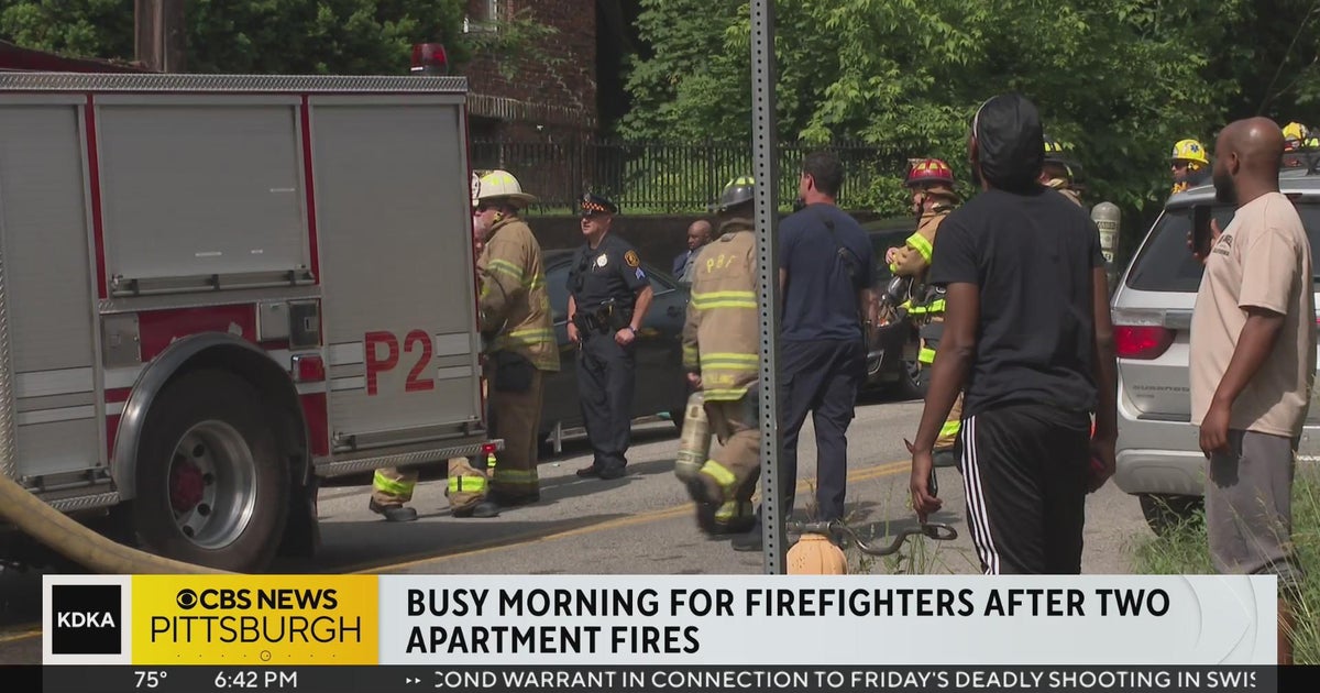 Firefighters battle 2 apartment fires Sunday morning - CBS Pittsburgh