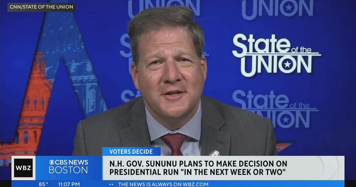 NH Gov. Chris Sununu to decide 'in next week or two' on White House run - CBS Boston