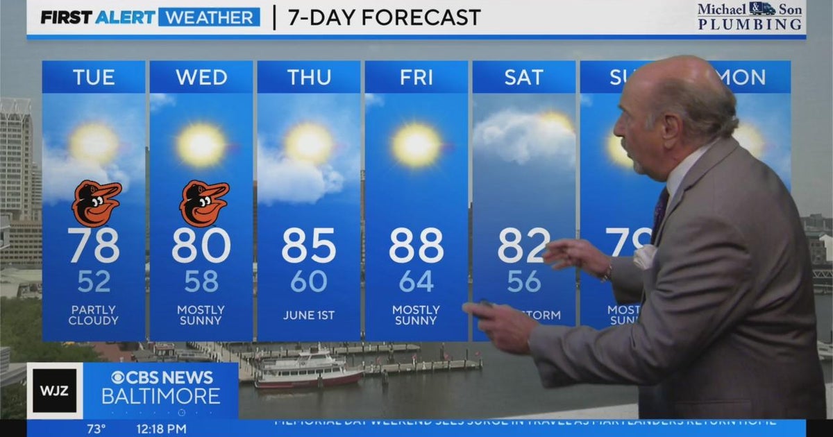 Marty Bass has your Tuesday afternoon forecast 5/30/23 - CBS Baltimore