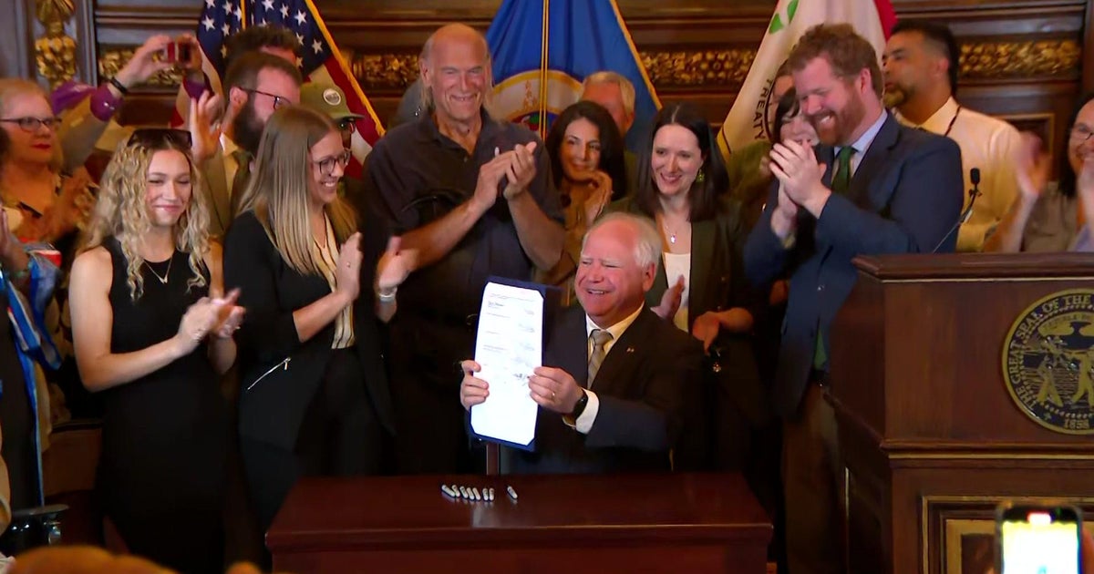 Gov. Tim Walz signs recreational cannabis bill into law - CBS Minnesota