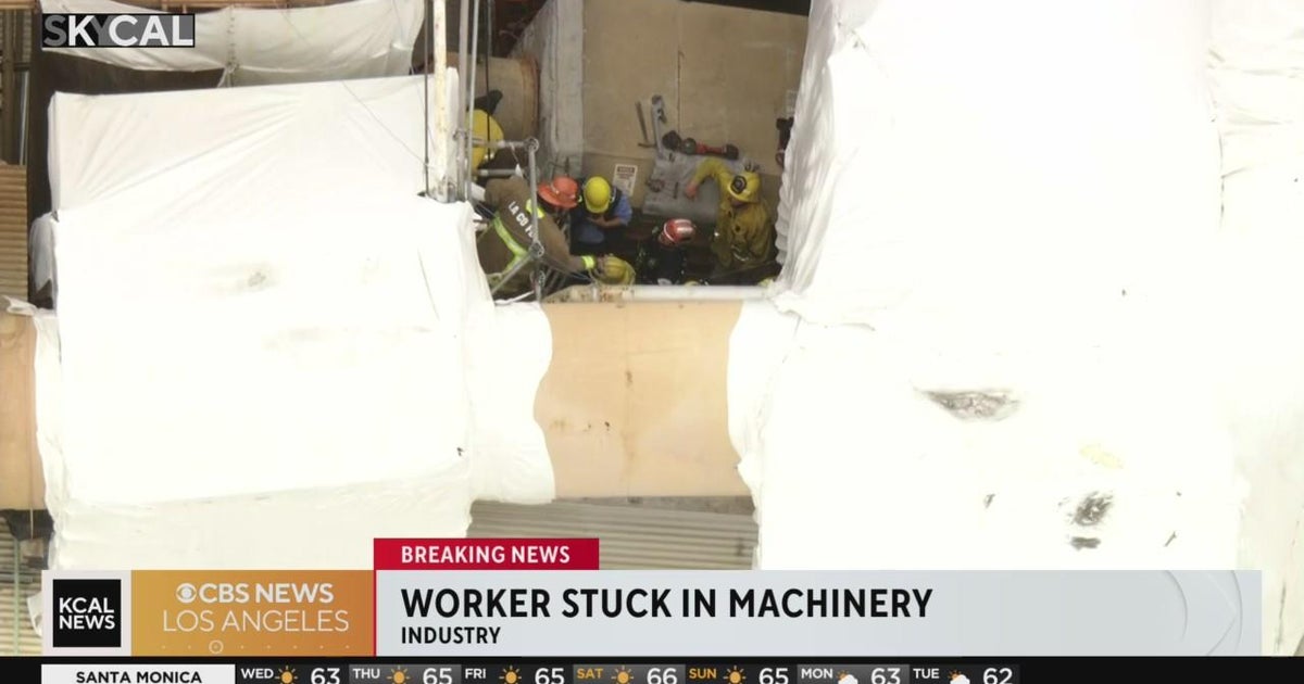 City of Industry machinery rescue - CBS Los Angeles