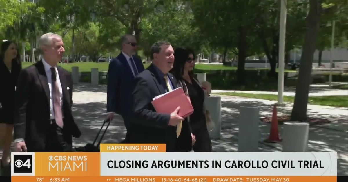 Closing arguments in civil trial of Joe Carollo - CBS Miami