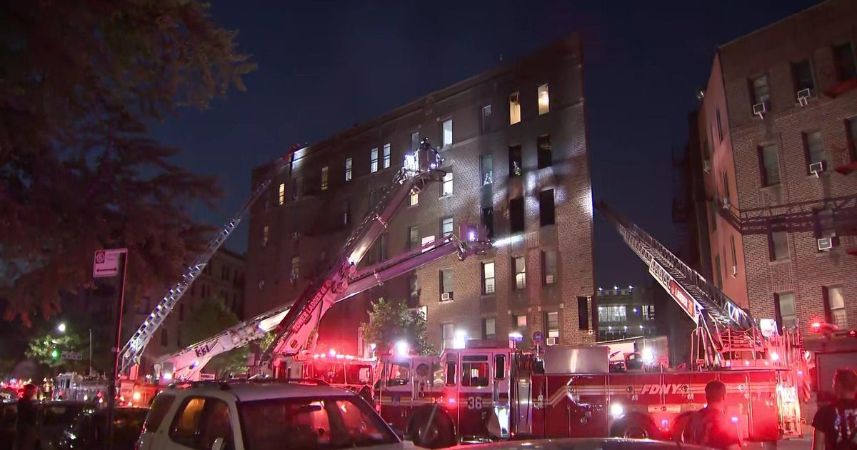 FDNY battles 2-alarm fire overnight in Inwood - CBS New York
