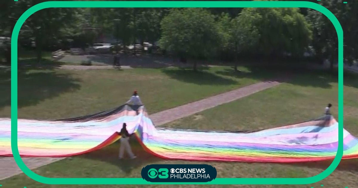 Philadelphia Pride: The making of a massive flag - CBS Philadelphia