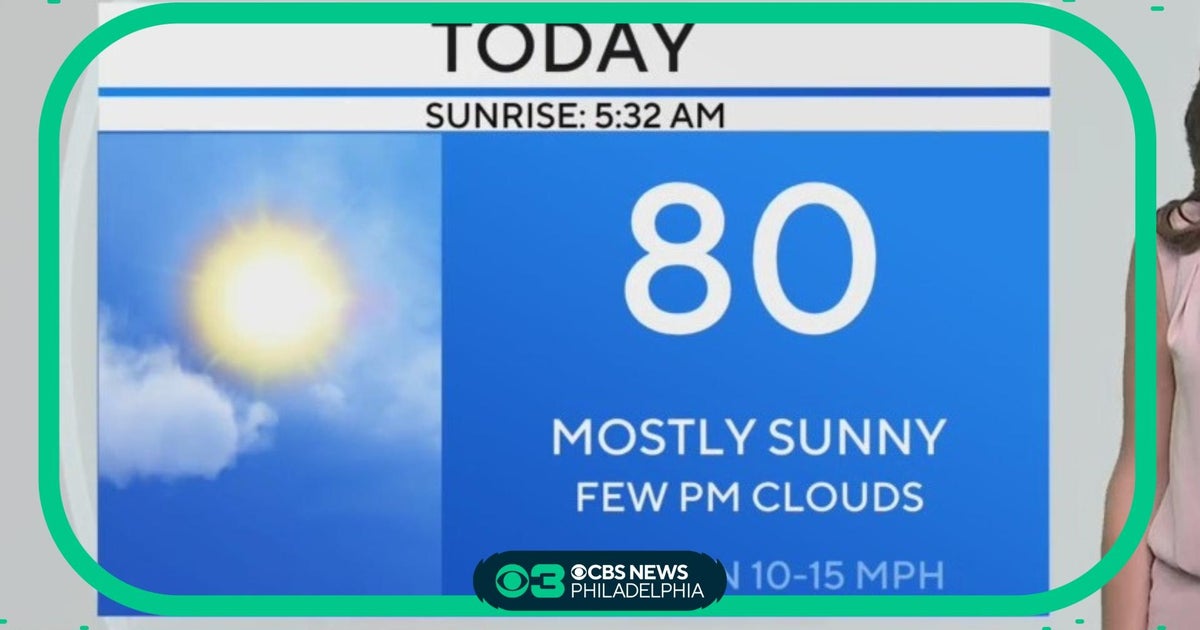 NEXT Weather: Mostly sunny, warm Monday - CBS Philadelphia