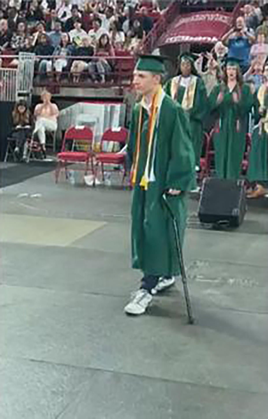 Paralyzed teen Noble Haskell walks again, but won't stop there - CBS ...