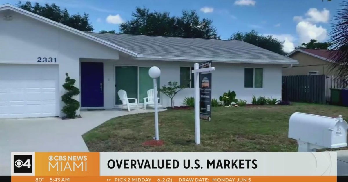 Several Florida cities now in the Top 20 for overvalued homes - CBS Miami
