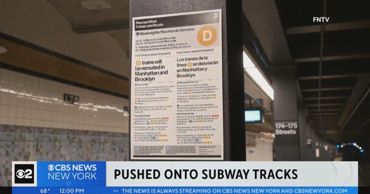 Man pushed onto subway tracks during fight at Bronx station - CBS New York