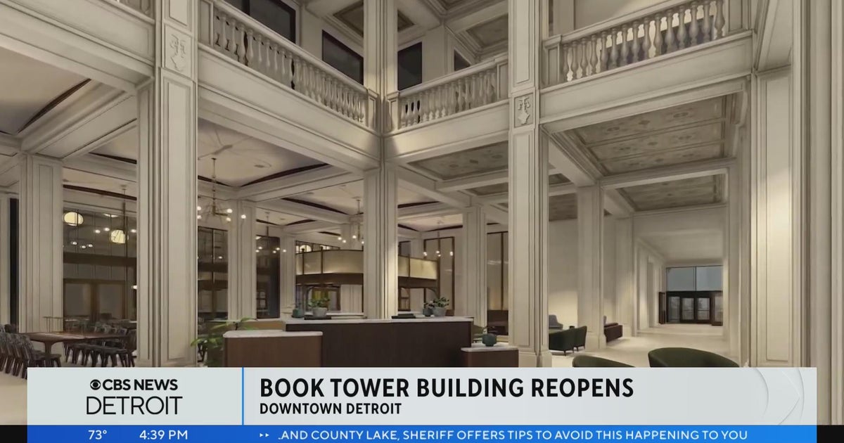 Historic Book Tower reopens in downtown Detroit - CBS Detroit