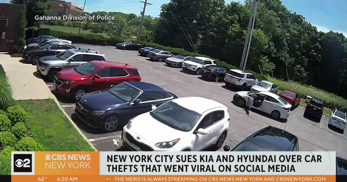NYC suing Kia and Hyundai over car thefts - CBS New York
