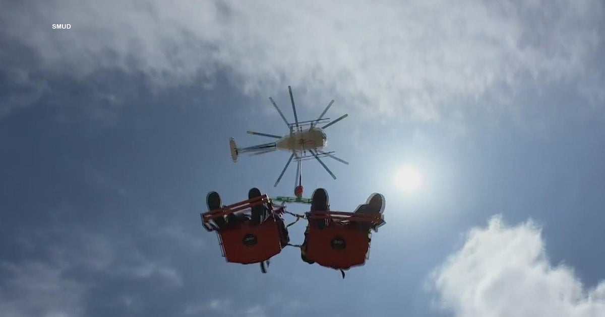 SMUD workers train for helicopter long-line training - CBS Sacramento