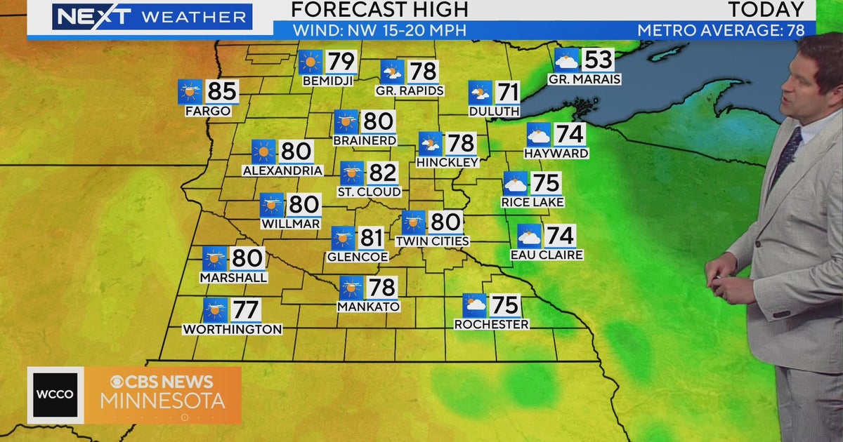 NEXT Weather: Average highs, low humidity on Monday - CBS Minnesota