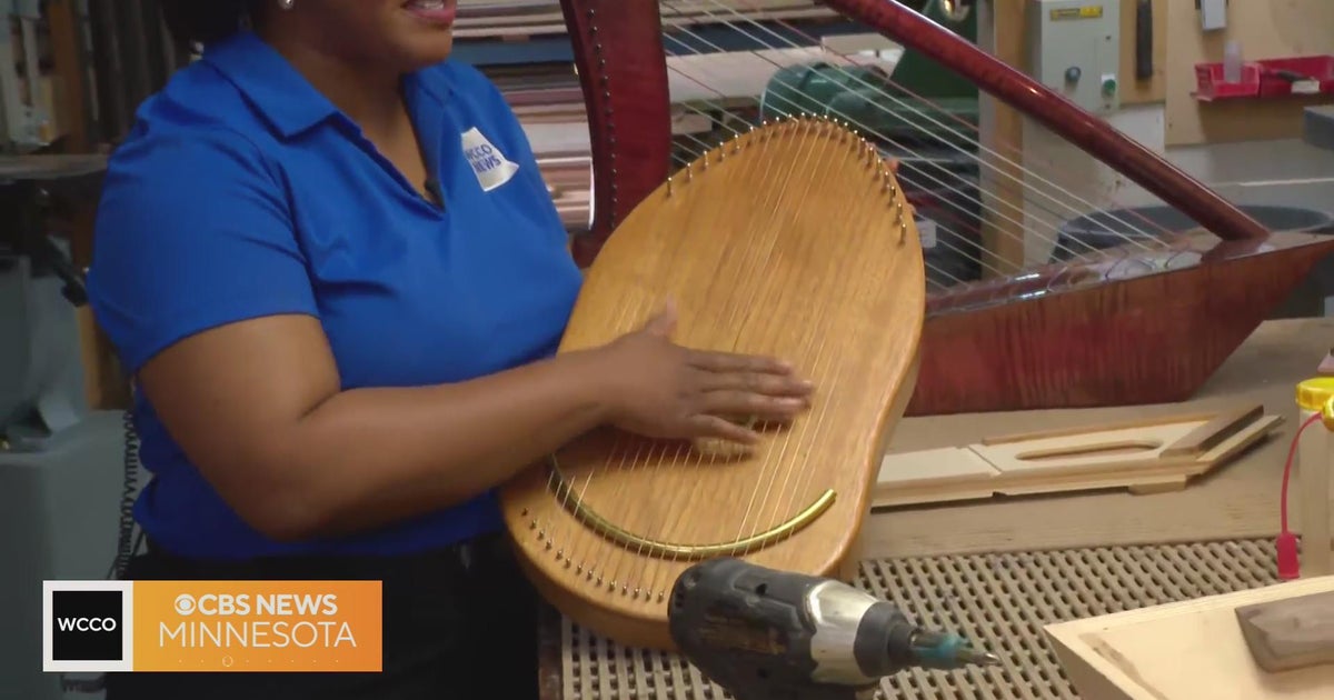 Making a harp at Musicmakers in Stillwater - CBS Minnesota