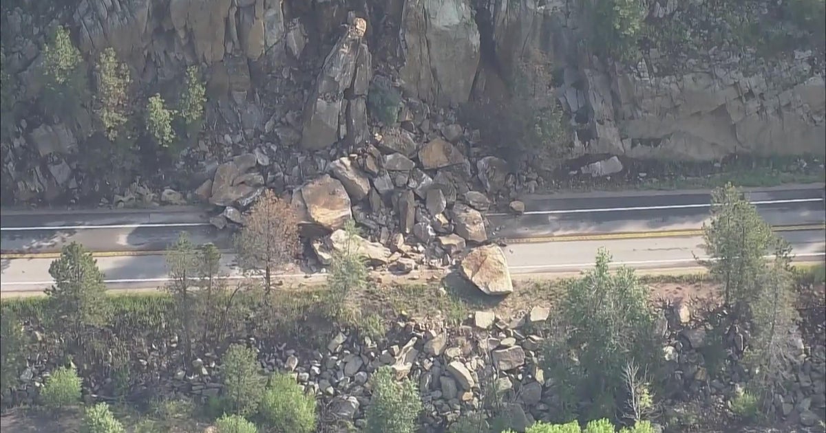 Rock slide closes Highway 7 near Allenspark - CBS Colorado