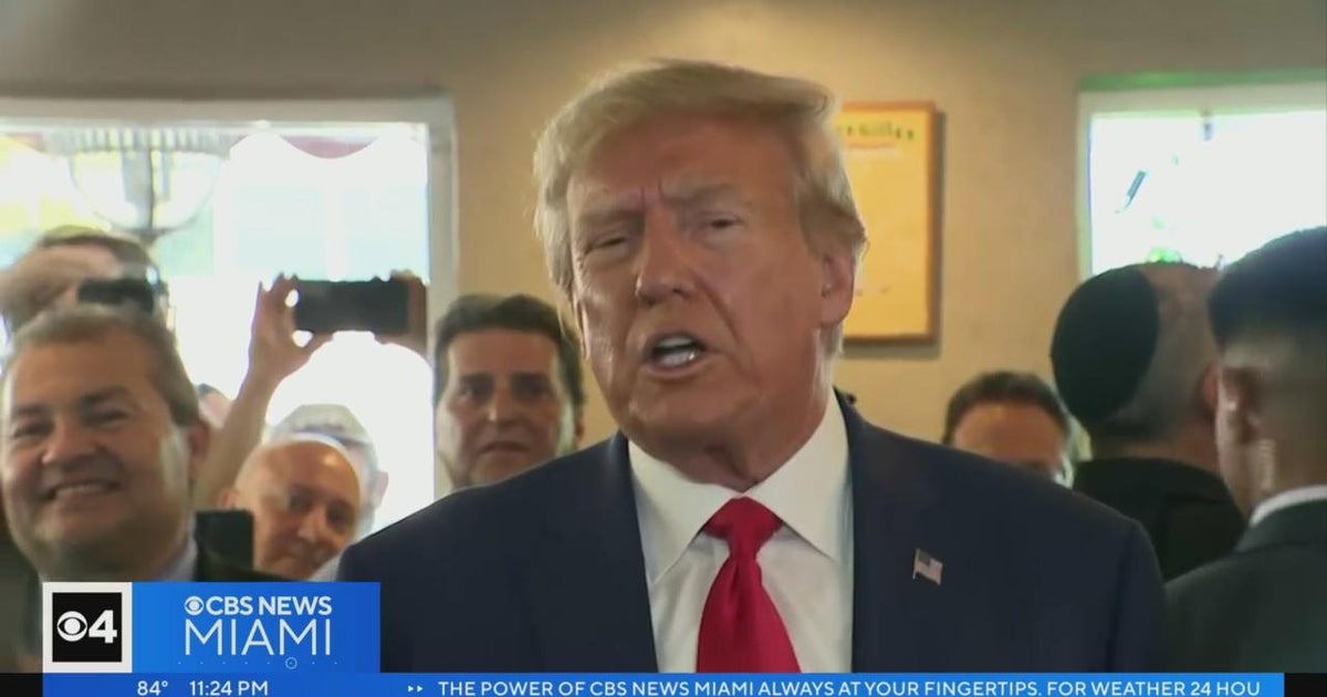 Trump stops at Versailles Restaurant in Little Havana - CBS Miami