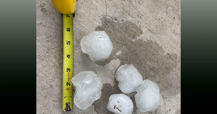 Here's where hail was reported in North Texas this week - CBS Texas