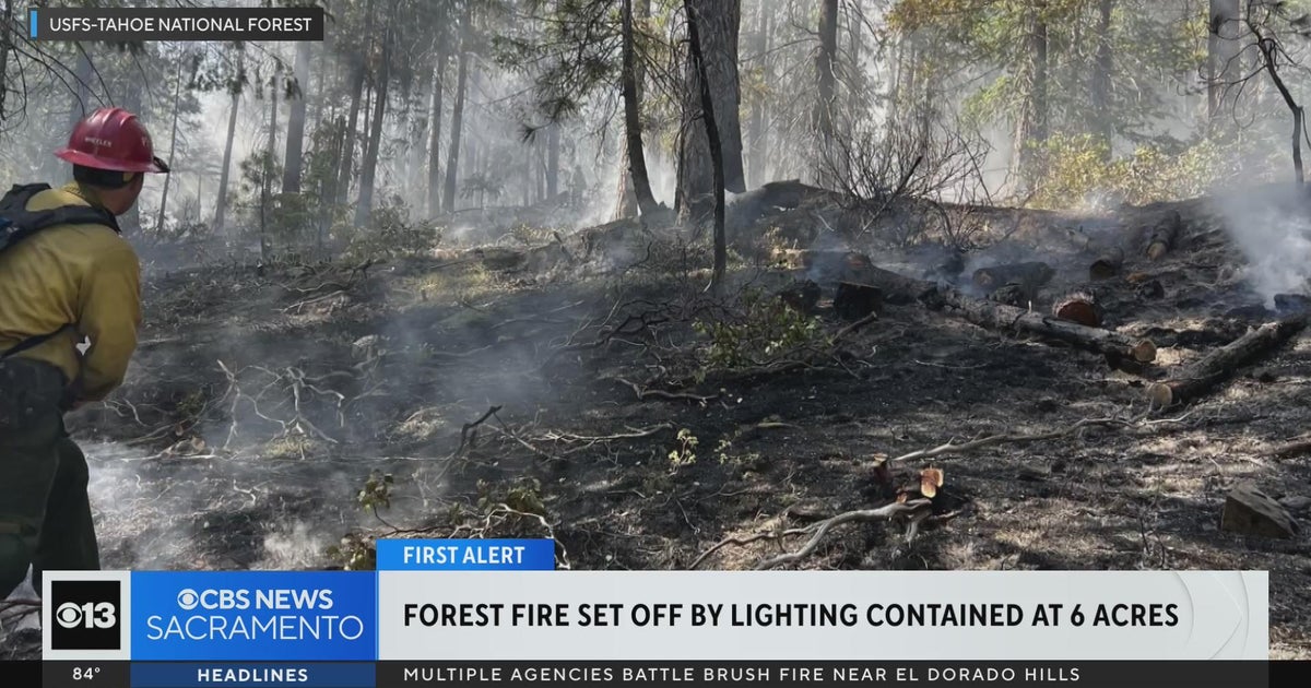 Forest fire in Placer County set off by lightning strike - CBS Sacramento