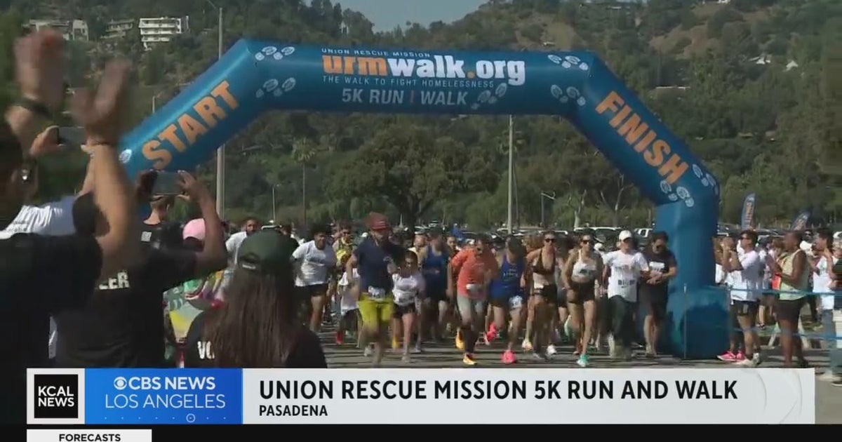 Hundreds gather for Union Rescue Mission 5k at Rose Bowl - CBS Los Angeles